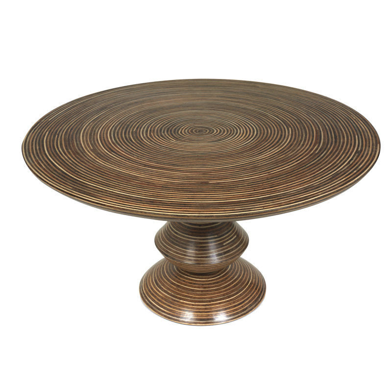 Oggetti Showtime 54" Rattan Strips Dining Table | Perigold